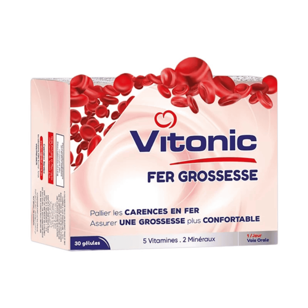 VITAL VITONIC FER GROSSESSE 30 GELULES - Prix & Livraison en Tunisie